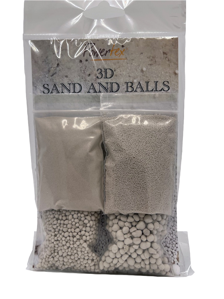 Starterpack sand&balls | Powertex Textielverharders, -poeders & pigmenten
