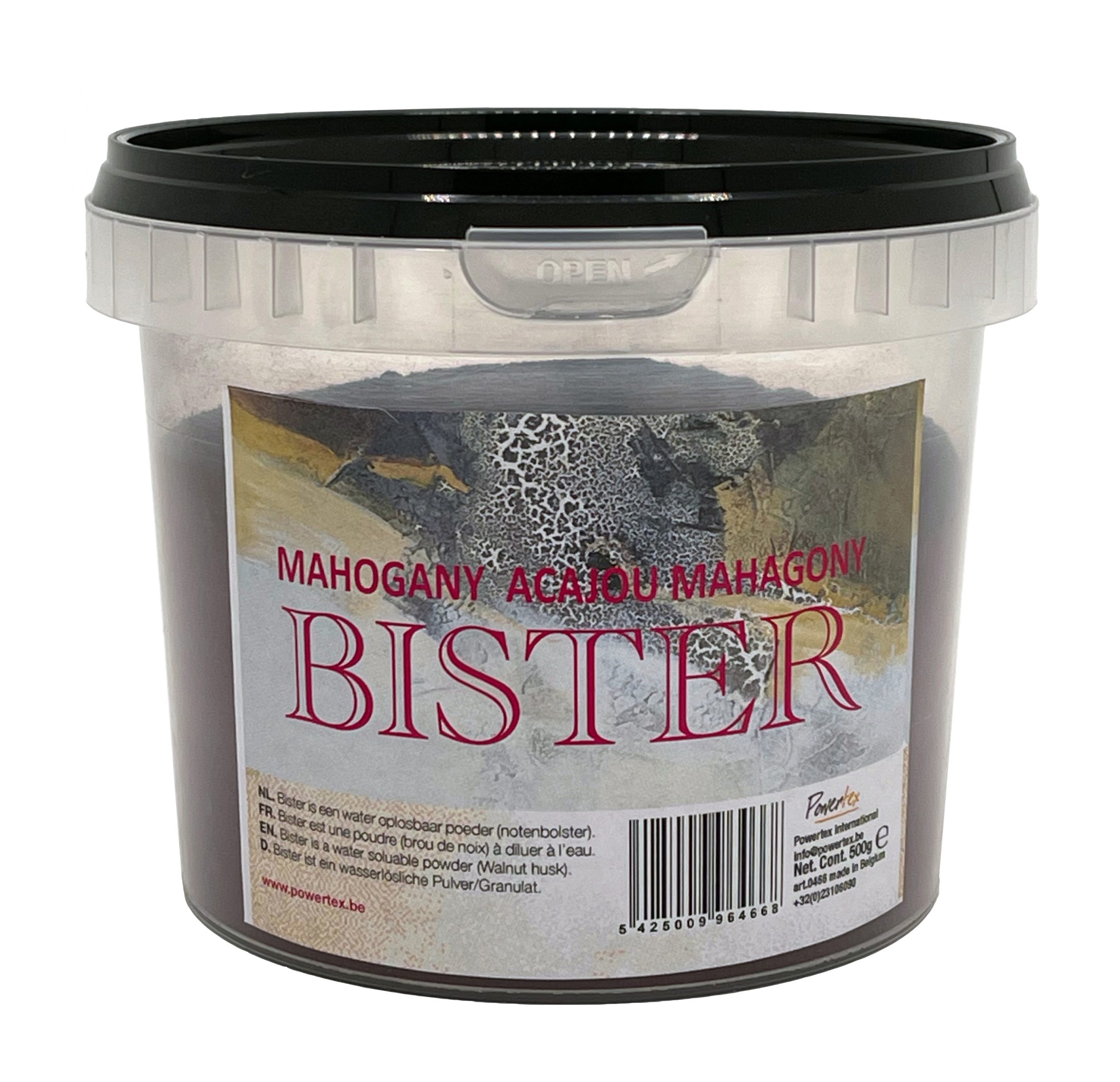 Bister poeder mahonie 500g | Powertex Textielverharders, -poeders ...